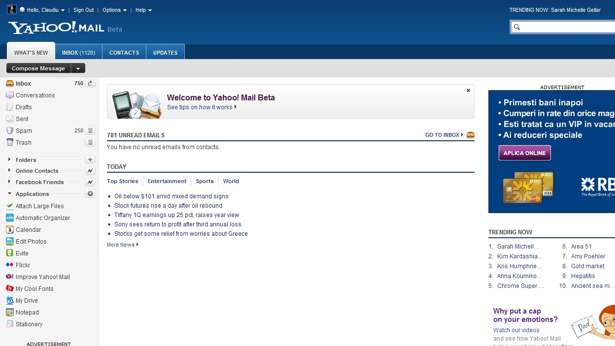 Yahoo! Mail beta – mai rapid și fără spam