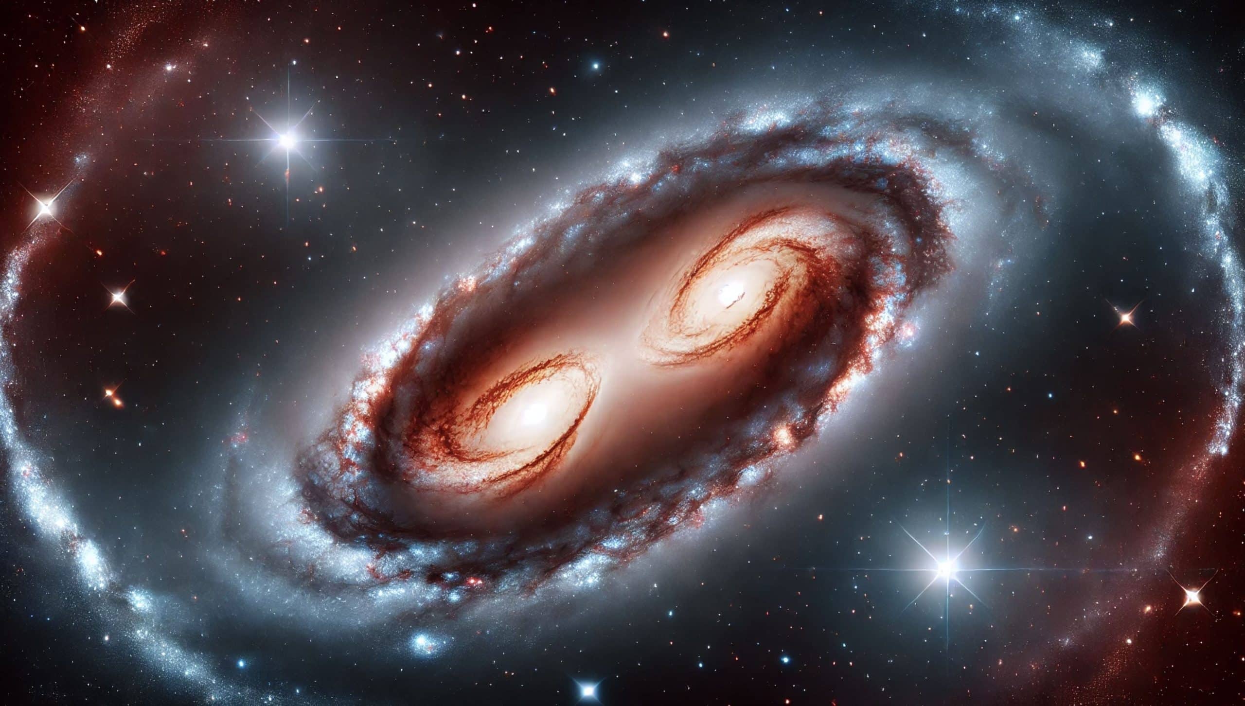 Două galaxii formează o lentilă gravitațională compusă: o descoperire ...